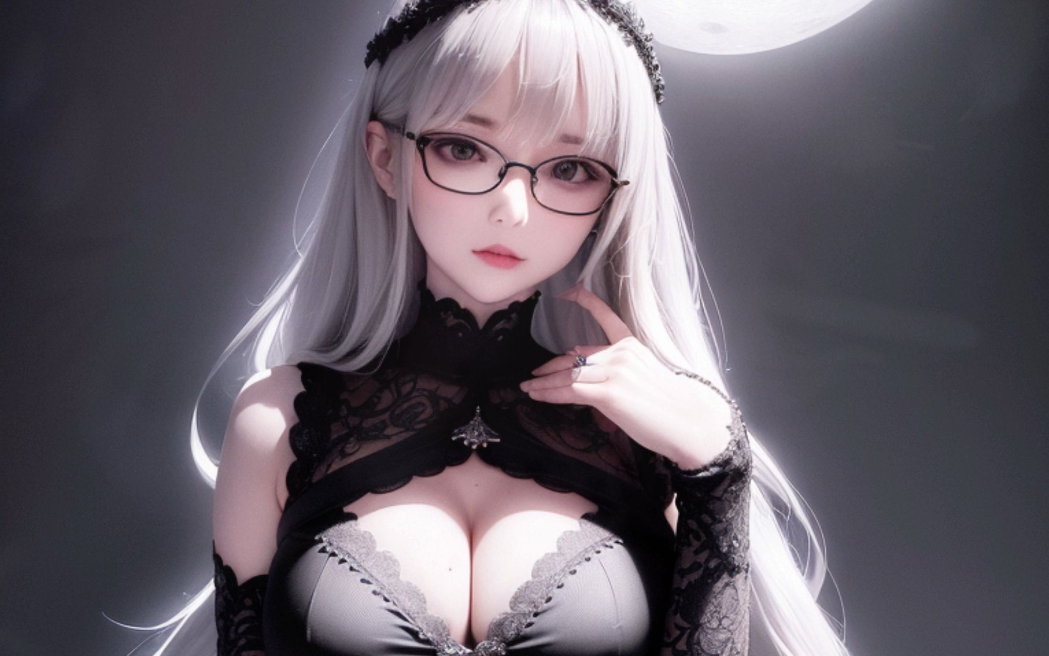 AI绘画 蕾丝 动态壁纸 手机壁纸 AI绘画 性感女神 OL