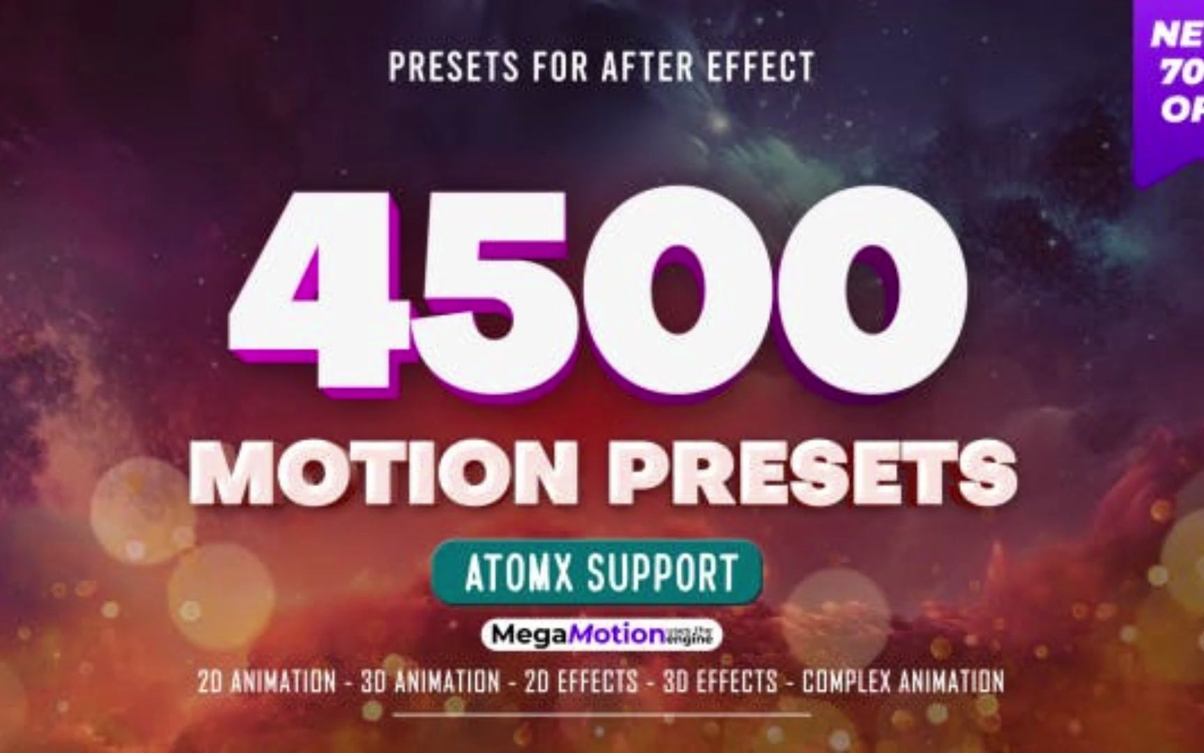 AE脚本:4500个图层弹性缓冲出入动画运动特效预设 Motion Presets(...