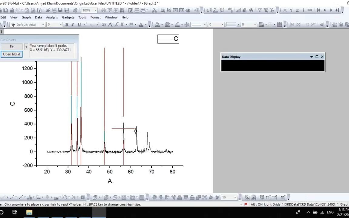 第9节- 研究生使用Origin(XRD)谢乐公式计算晶粒尺寸_哔哩哔哩 (゜-゜...