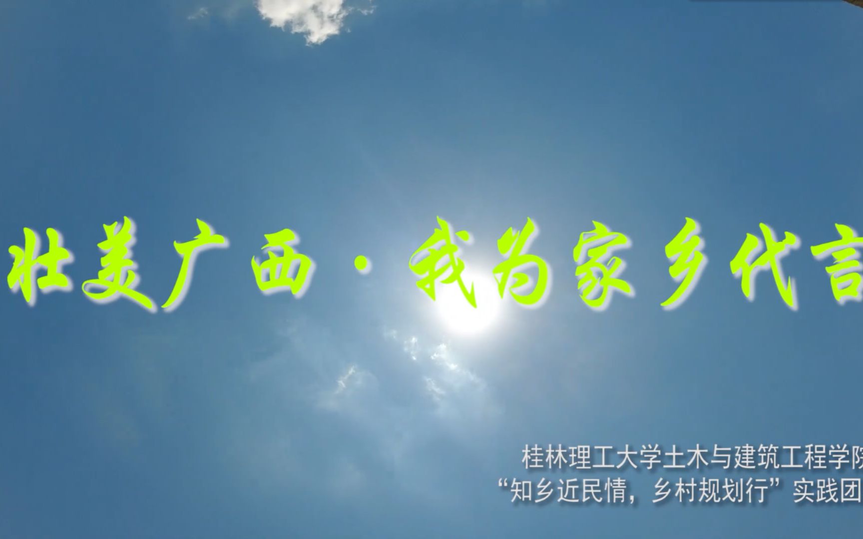 2020年三下乡-壮美广西·我为家乡做代言-知乡近民情,乡村规划实践团...