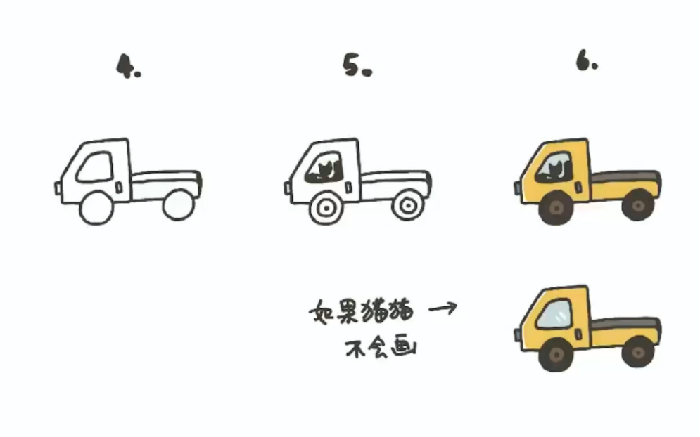 【手绘教程】如何画卡车?