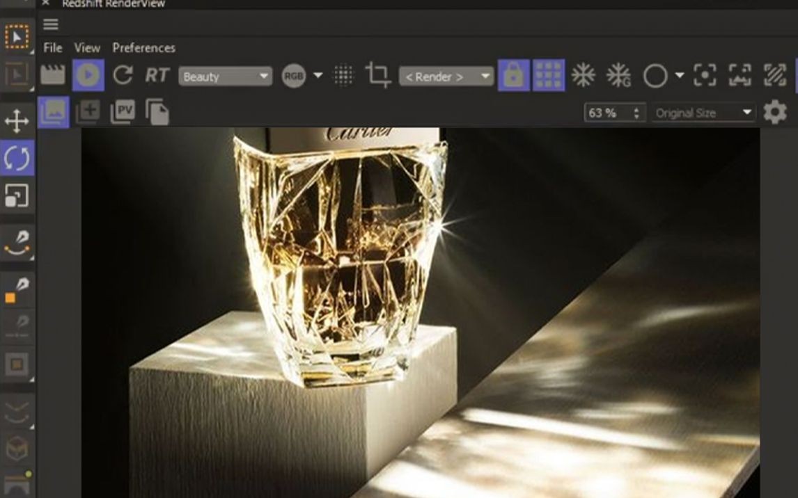 C4D玻璃焦散渲染教程
