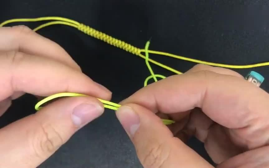 蛇结编法分享来了,编项链绳,手链绳,常用到蛇结