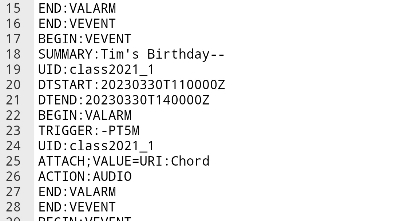 ics生成及导入 table to .ics to calendar