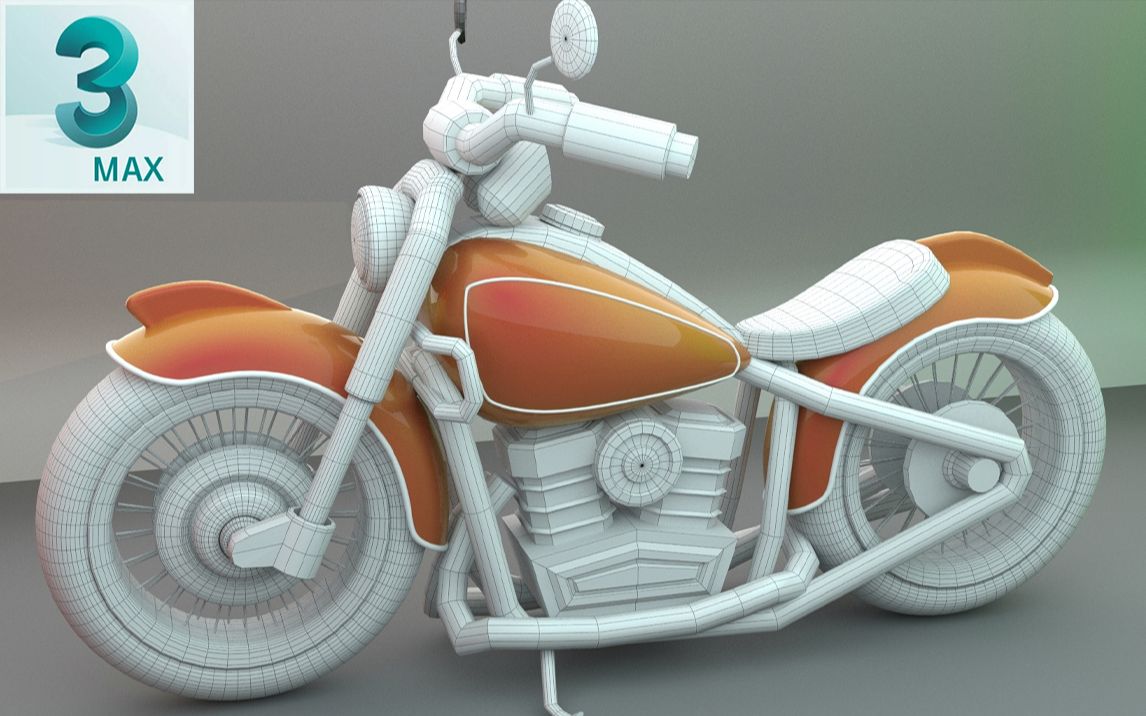 【3Dmax教程】摩托车3dmax模型零基础制作过程教学,你想要的干货...