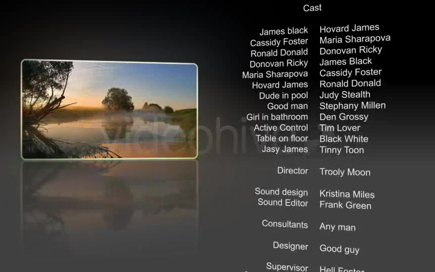 AE模板-电影结尾字幕模板电影剧结尾字幕演员表视频模板