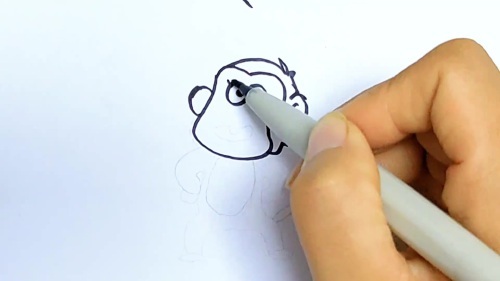 这个猴子像什么?创意简笔画,儿童画,少儿创意美术,猴子简笔画