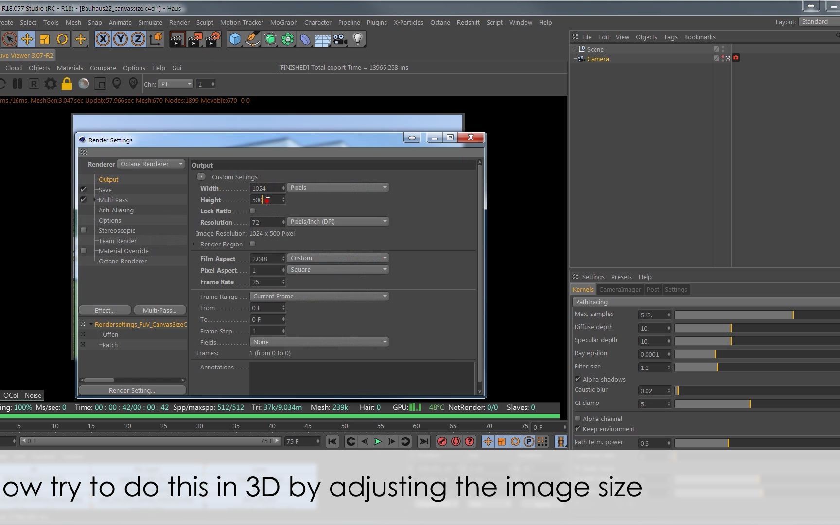 C4D修改画布大小插件FuV CanvasSize 1.2