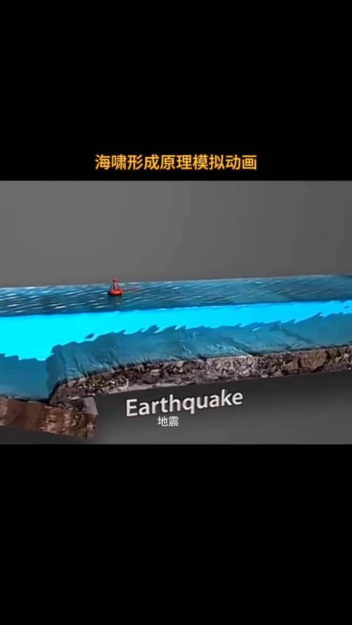 海啸形成原理模拟动画#海啸