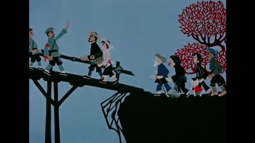 剪纸动画片《红军桥》