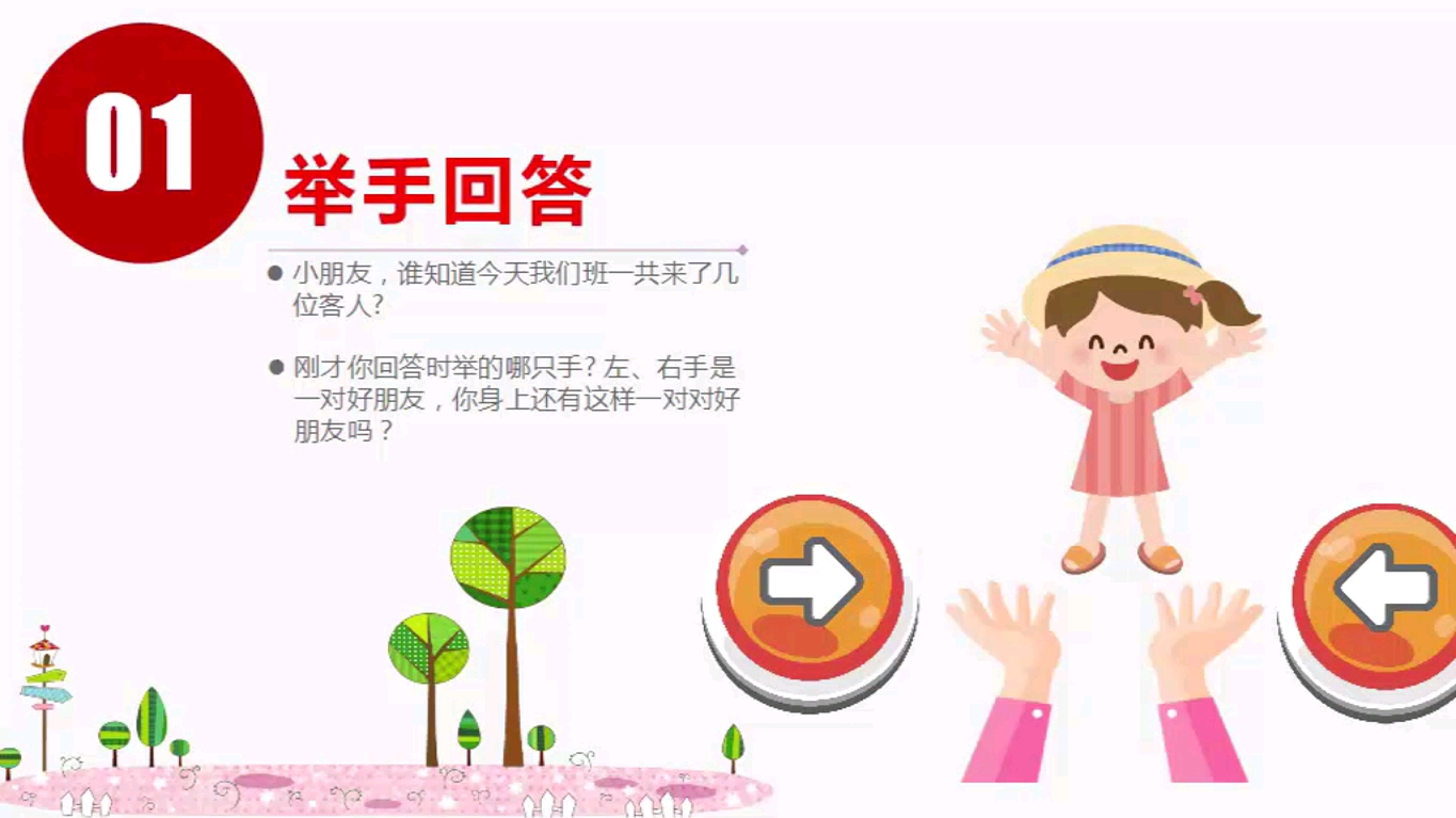 幼儿园微课丨中班数学《认识左右》有配套PPT课件➕教案呀