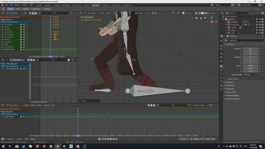 blender-2.8-2d角色动画制作流程