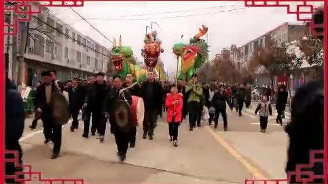 豫南山村 元宵节舞龙舞狮表演