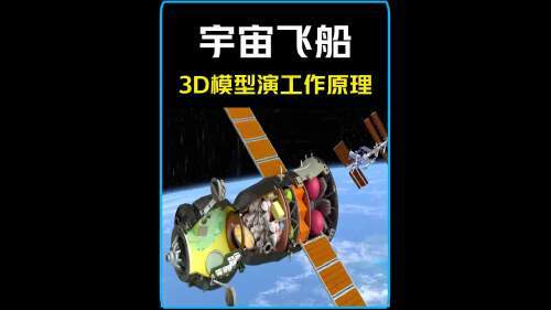 3D动画演示宇宙飞船工作原理!