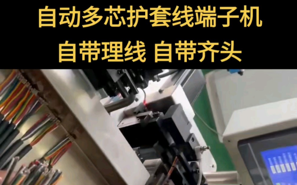 自动多芯线护套端子机,自带理线,自带齐头多功能
