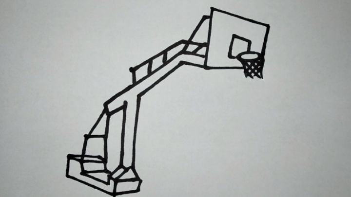 怎么画nba篮球架