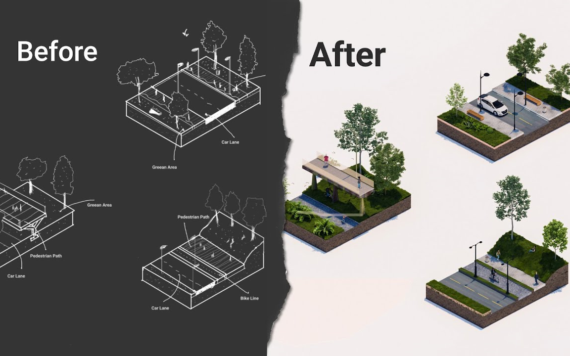如何用Lumion11协助制作城市景观分析图
