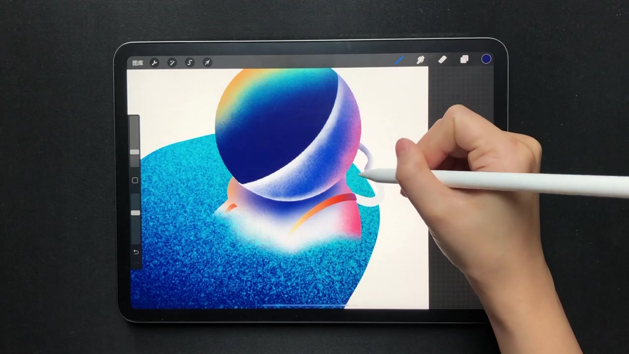 【插画教程】iPad手绘 《流浪地球》唯美宇宙星空插画教程