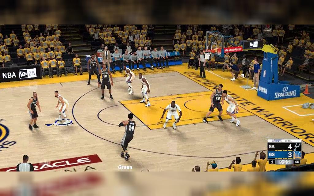NBA2K18季后赛第一轮 勇士VS马刺第一场