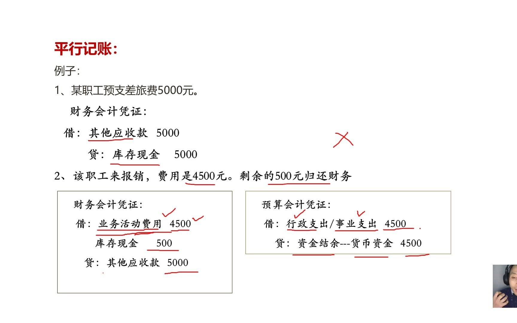 政府会计日常账务处理