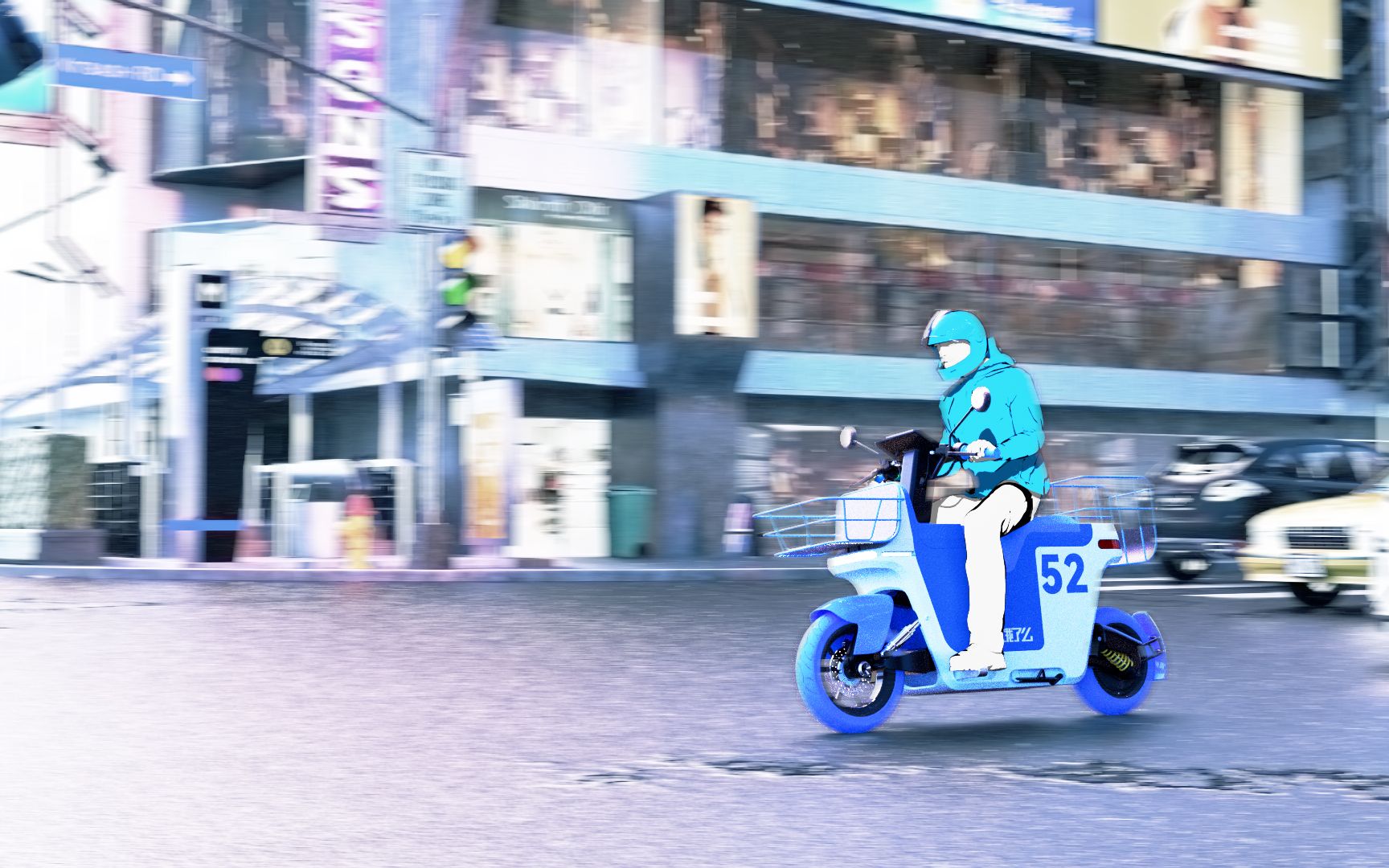 毕业设计-外卖电动车产品设计创意动画