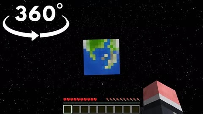 我的世界:以360的视角看我的世界太空是什么样子