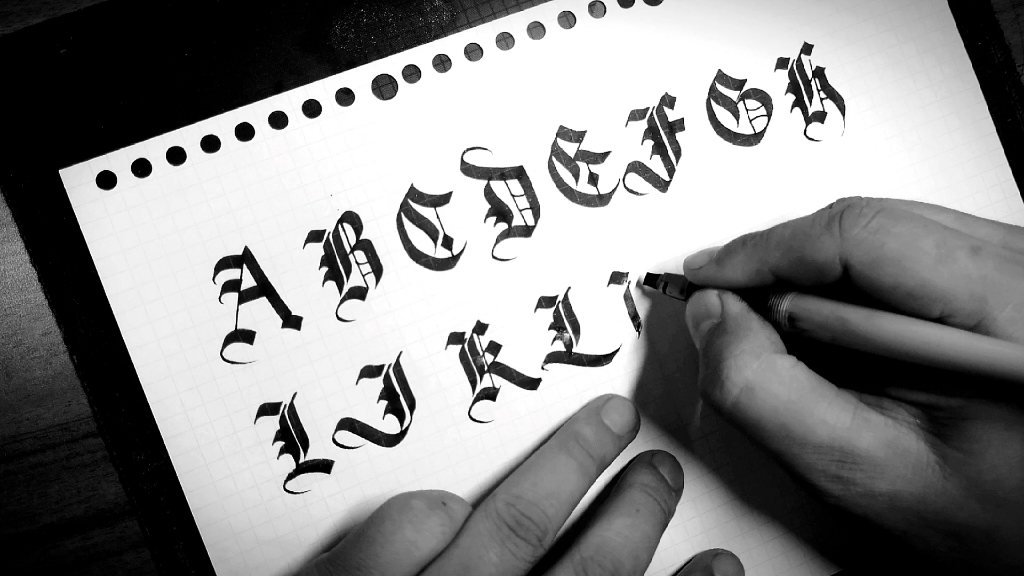 哥特体|26个英文字母书写