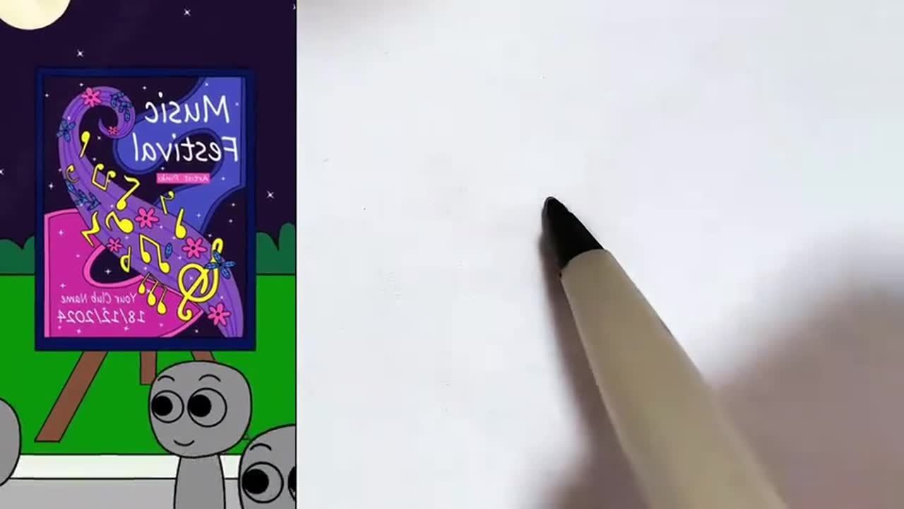 儿童简笔画:音乐会