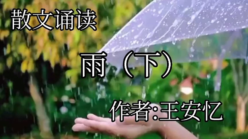 散文诵读《雨》(下),作者:王安忆