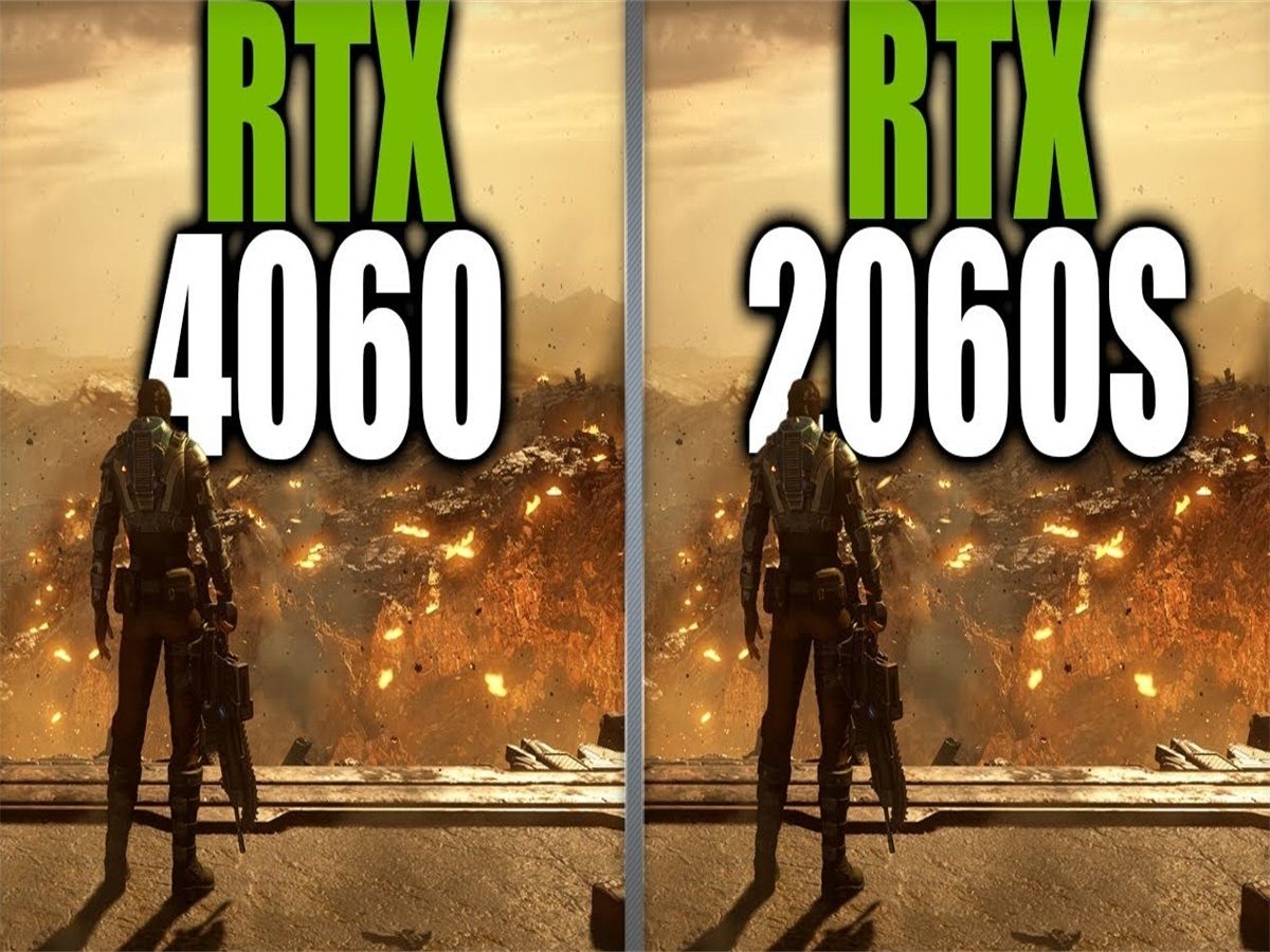 RTX 2060Super 8G vs RTX 4060 8G 显卡对比(1080P分辨率测试,CPU...