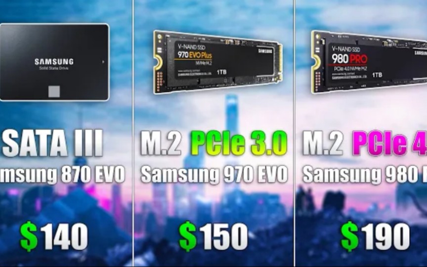 2021年SATA3、PCIE3.0和4.0的固态硬盘如何选择?2分钟告诉你