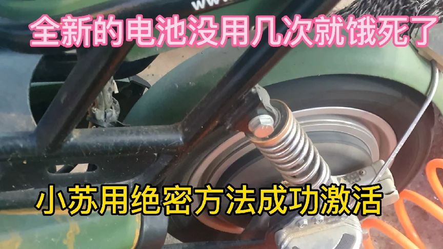 全新的电动车电池没有使用就饿死了、小苏用绝密方法成功激活