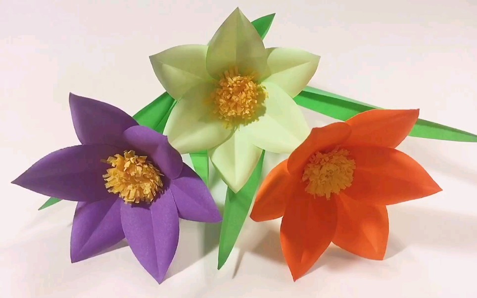 手工:简单漂亮的纸花花束制作