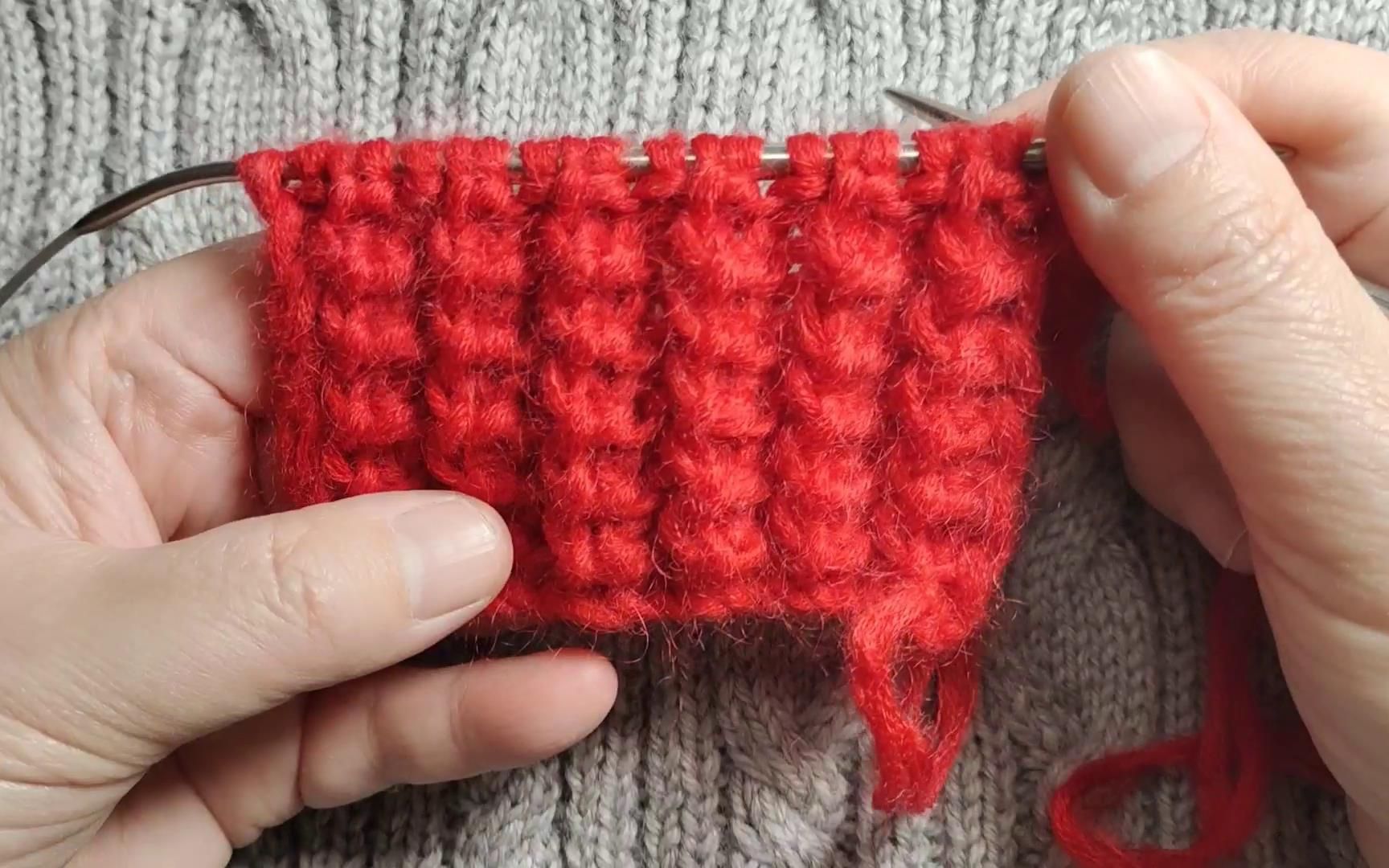 围巾花样编织教程,花型厚实保暖性好,有弹性,适合手工编织围巾