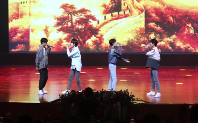 【TF家族】宋亚轩,张真源,刘耀文,严浩翔,2019.9.10在巴蜀中学表演...