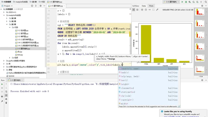 3-5 python数据可视化之matplotlib-图形填充