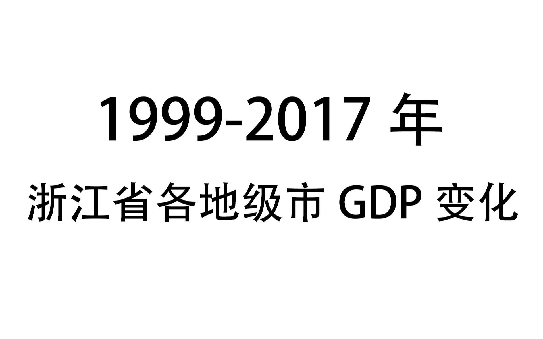 【数据可视化】1999-2017年浙江省各地级市GDP可视化排行榜