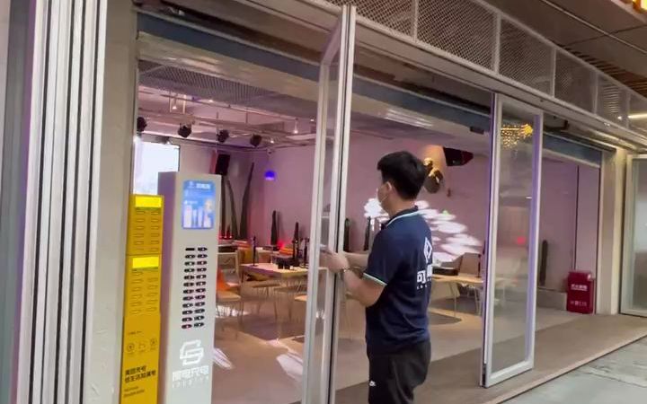 带框折叠式玻璃移门,无地轨折叠门,可隐藏收纳玻璃门#旋转折叠移门 #...