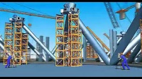 超高层钢结构施工动画演示