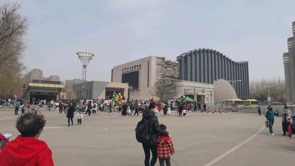 参观辽宁古生物博物馆,硕大的恐龙化石模型,很震撼,人山人海,还有其他...