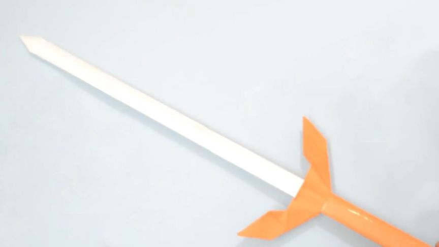 非常简单的折纸宝剑,看一遍就学会的大宝剑折纸玩具教程