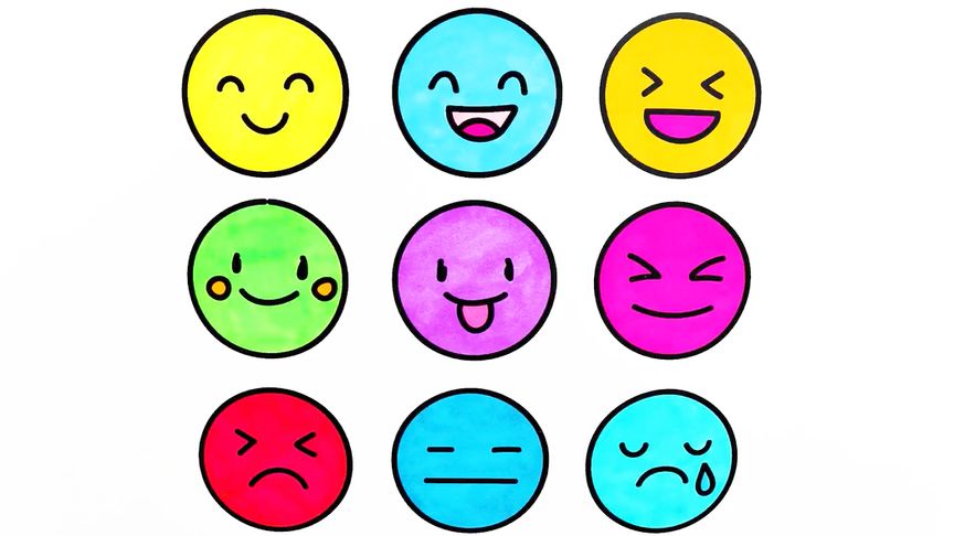 丰富的表情包简笔画填色教程