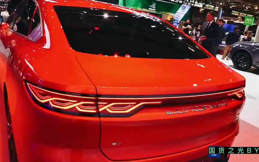 惊艳所有人!2024款BYD汉3.9S电动汽车,首次在巴黎车展亮相