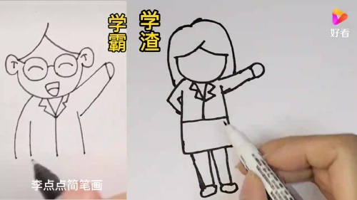 6388. 教师节老师,简笔画老师