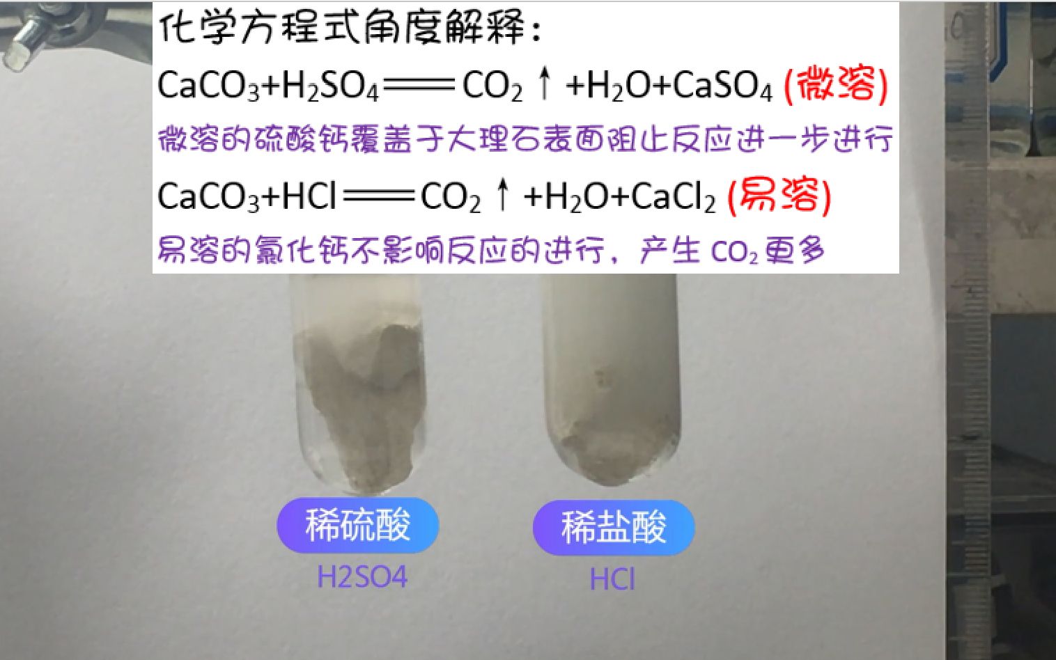 我的化学实验室[第6期]-比较大理石在稀盐酸和稀硫酸中的不同