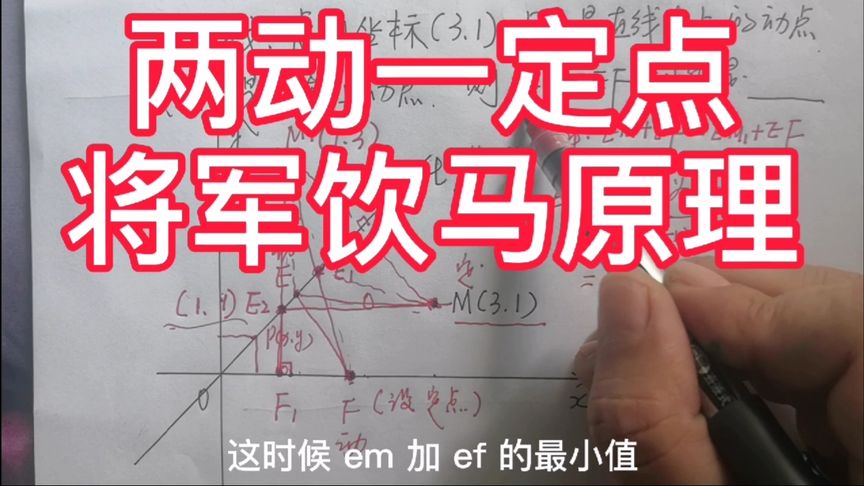 “两动一定”求线段最小值将军饮马原理及化动为定垂线段最短应用