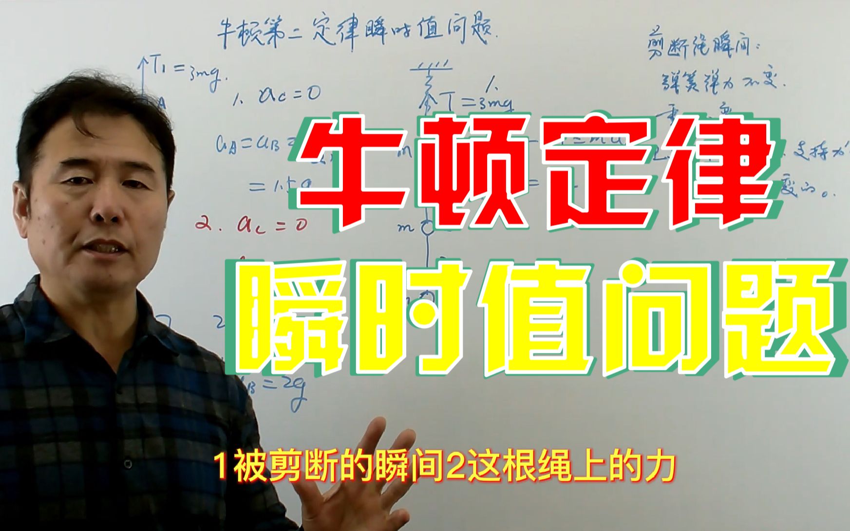 牛顿第二定律瞬时值问题