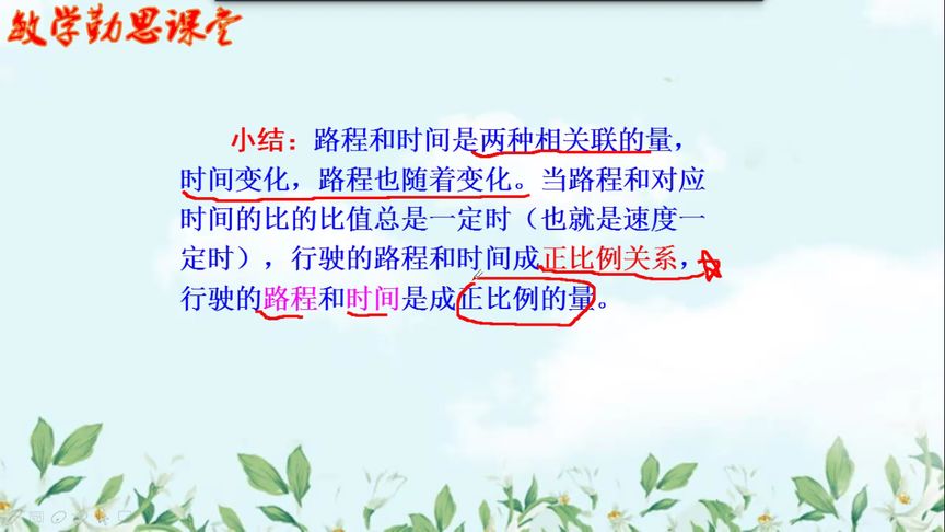 六年级——认识正比例的量