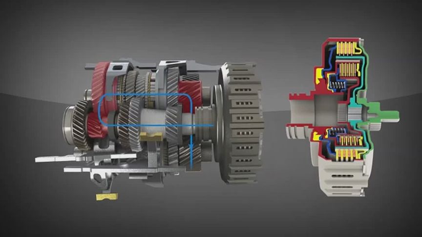 汽车原理解析:6速湿式双离合自动变速箱是如何工作的
