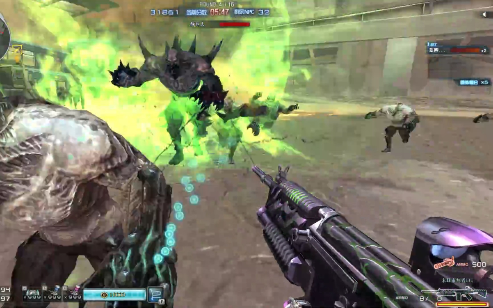 CF正式服末日审判者三级巨人城试玩,看看这把武器值不值得肝?_哔哩...